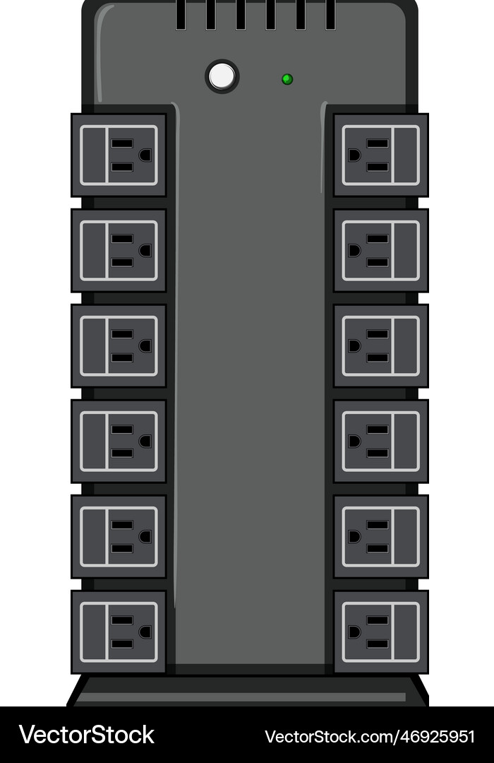 Electric battery backup cartoon Royalty Free Vector Image