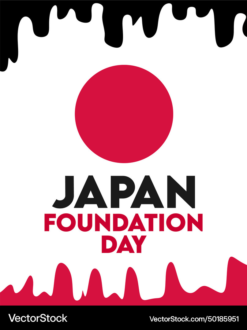 Happy national foundation day japan Royalty Free Vector