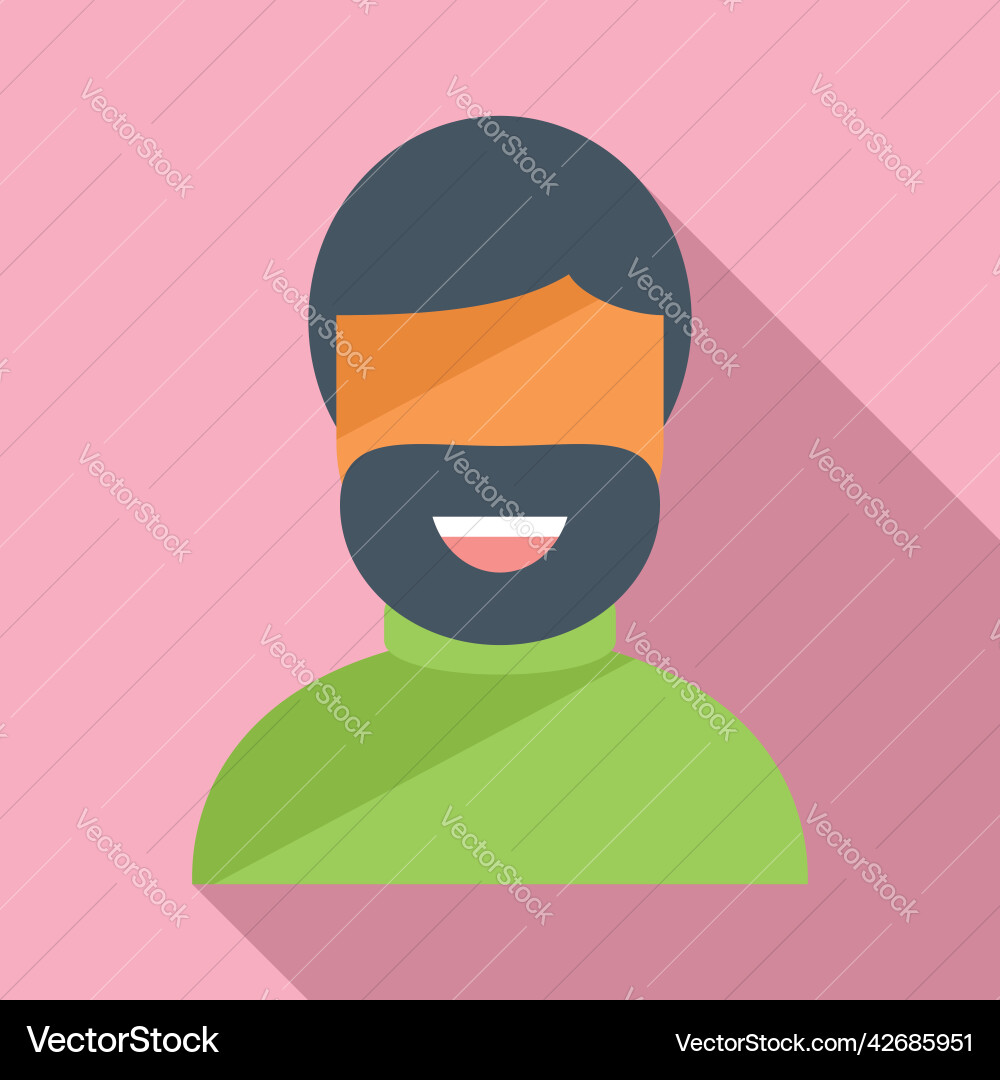 Human smiling icon flat happy person Royalty Free Vector