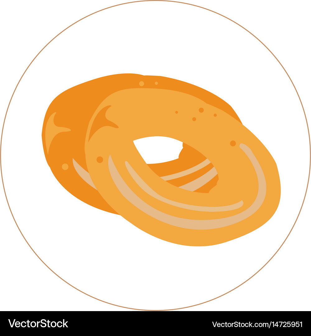 Isolated pair of bagels Royalty Free Vector Image