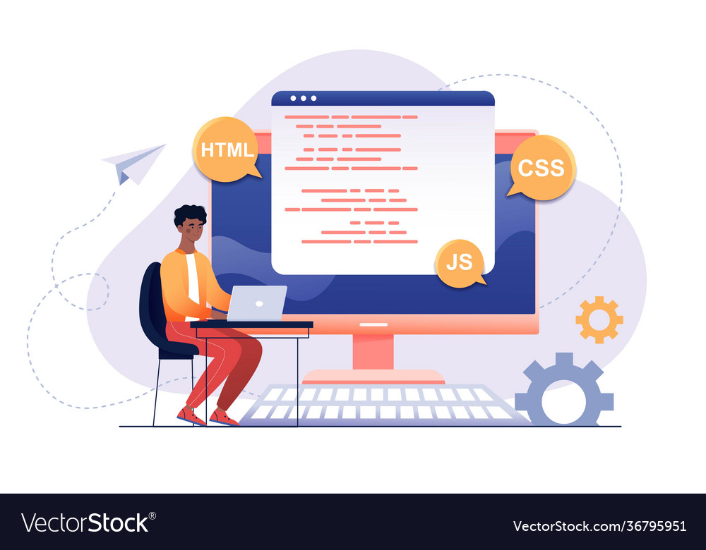 Script Coding In Php Python Javascript Royalty Free Vector