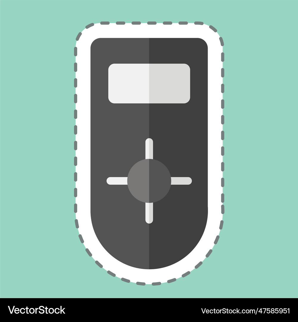 Sticker line cut remote control 2 related to air Vector Image