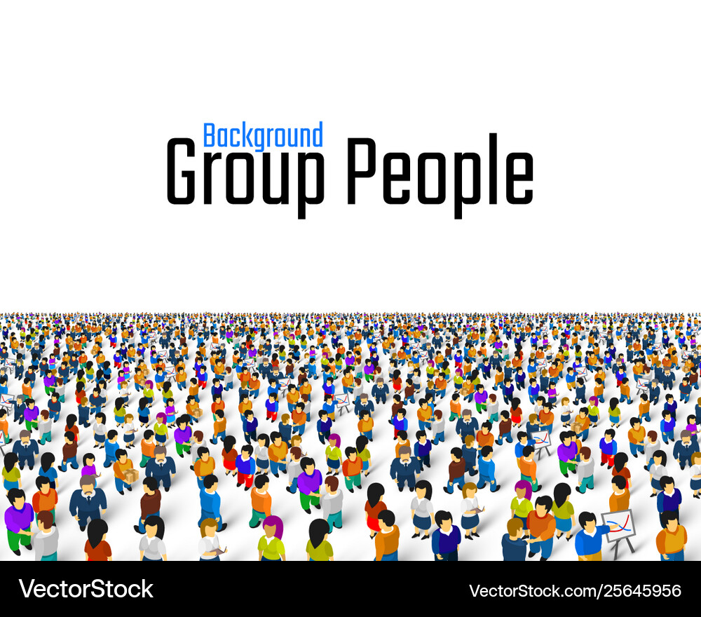 A crowd people on white background business Vector Image