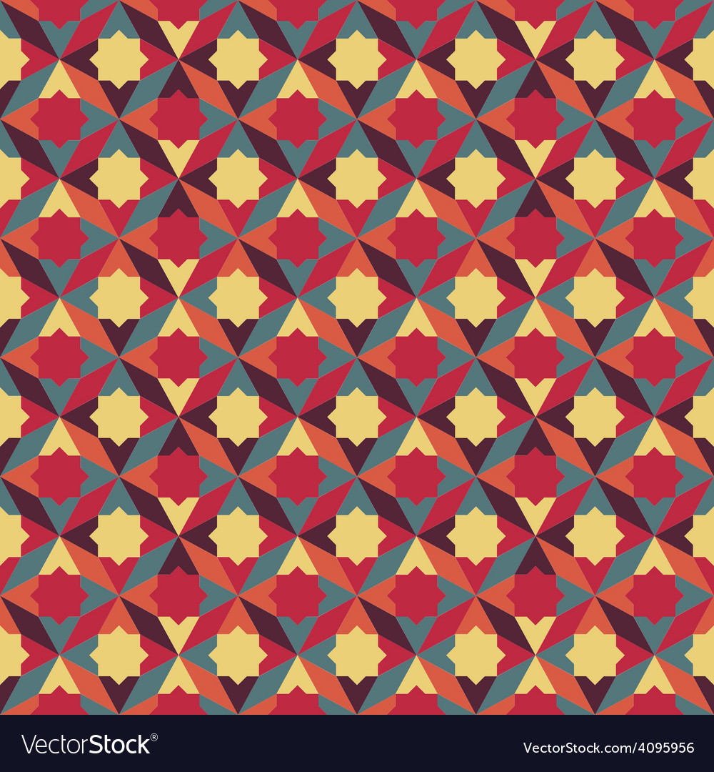 Abstract retro geometric pattern Royalty Free Vector Image