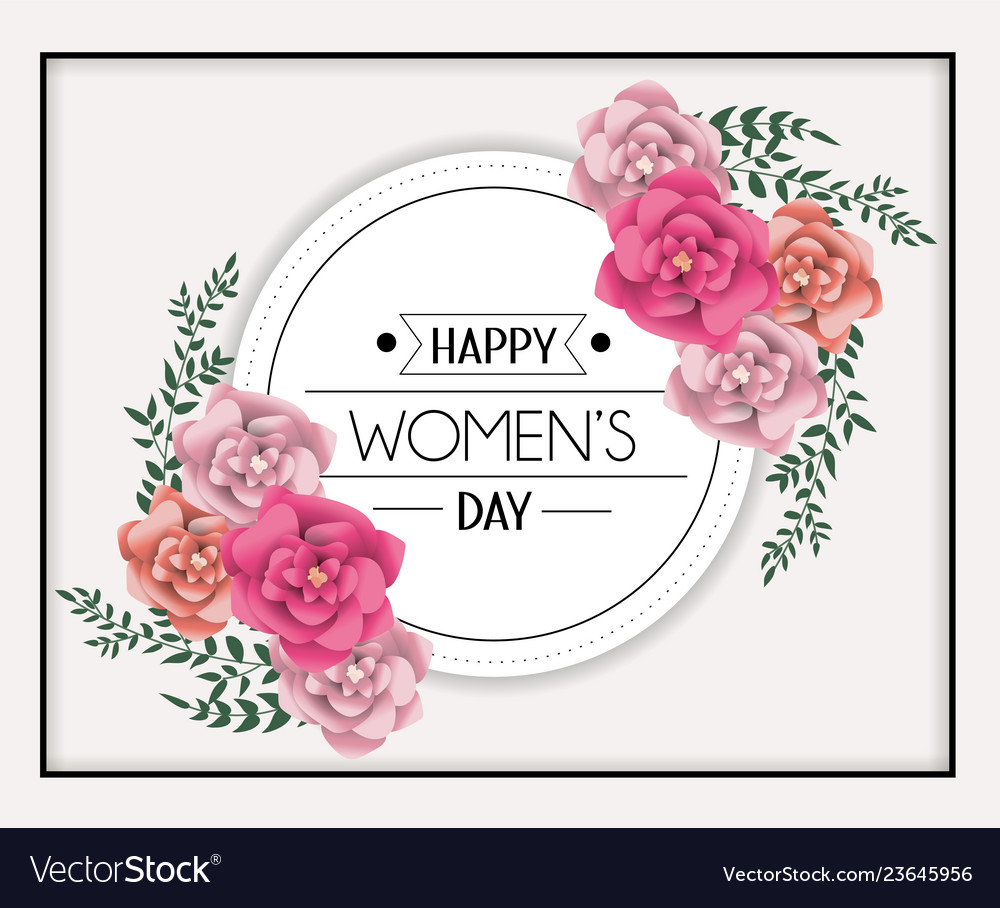 Circle Sticker To Womens Day Celebration Vector Image circle-sticker-to-womens-day-celebration-vector-image