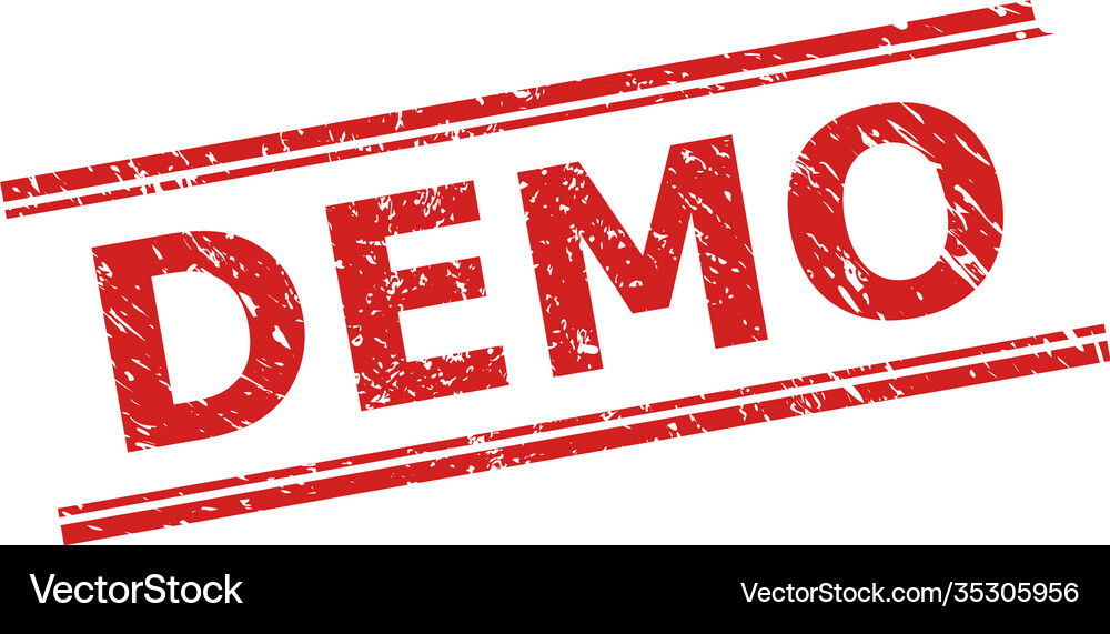 Demo watermark with unclean style and double Vector Image