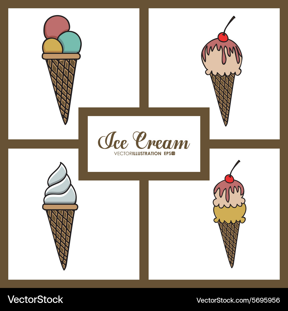Ice cream design Royalty Free Vector Image - VectorStock