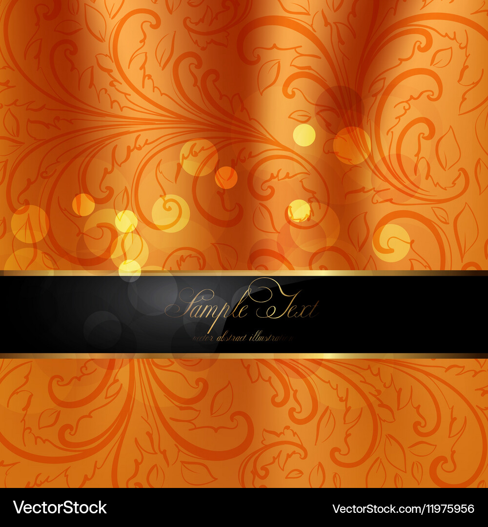 Seamless orange floral spring wallpaper Royalty Free Vector