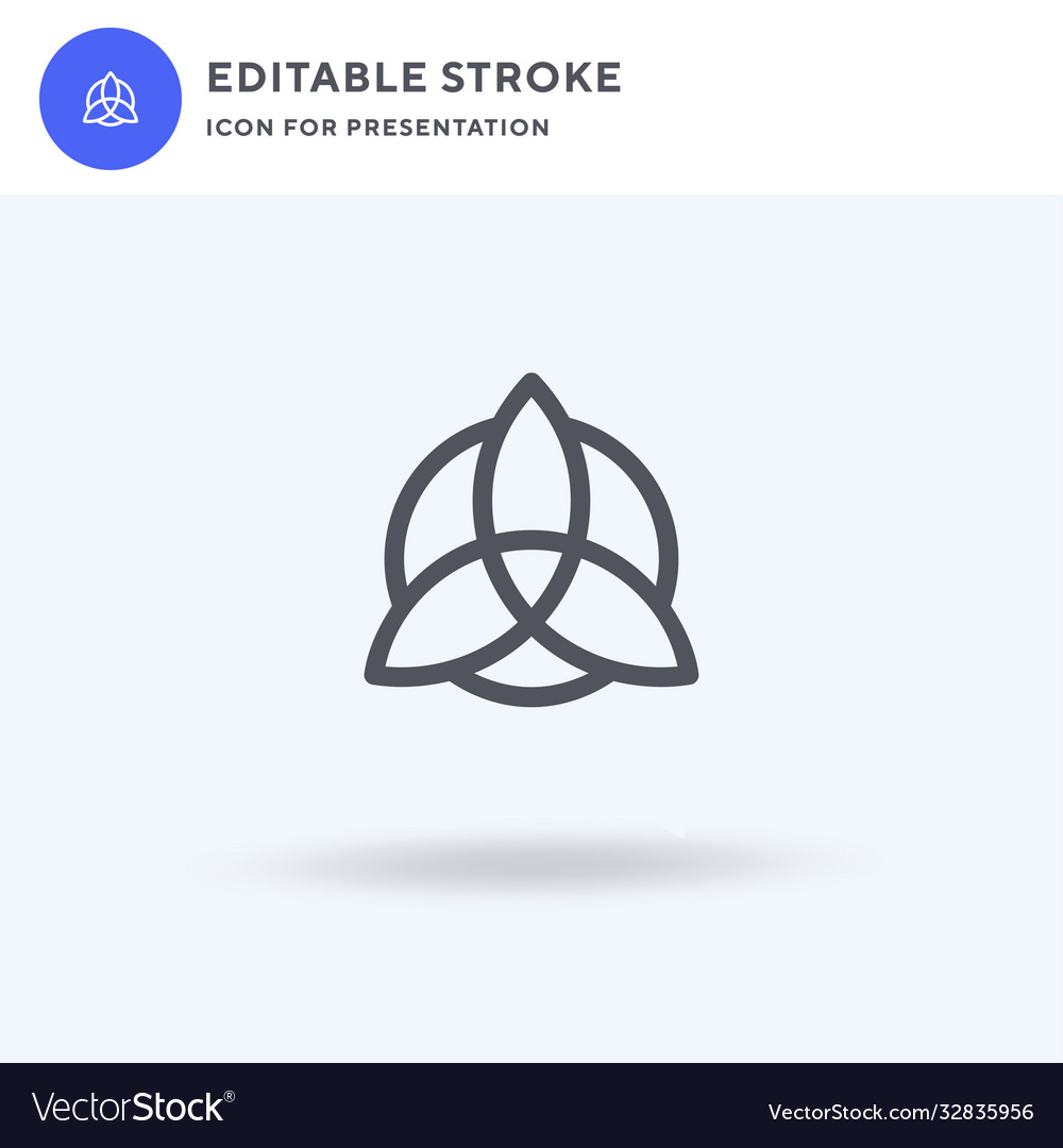 Trinity icon filled flat sign solid Royalty Free Vector