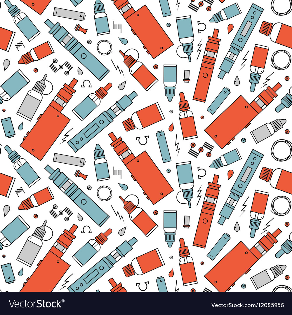 Vape Pattern - Seamless Royalty Free Vector Image