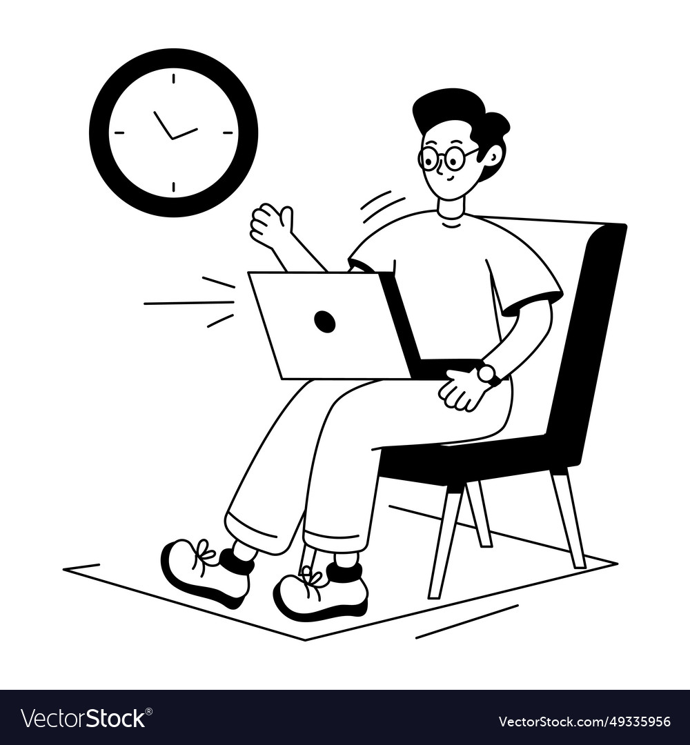Working time Royalty Free Vector Image - VectorStock