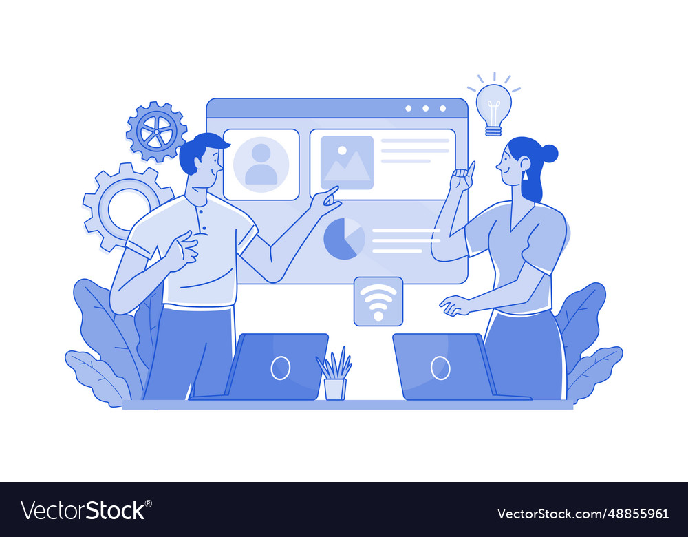 Adaptive interface design concept on white Vector Image Adaptive interface design concept on white Vector Image