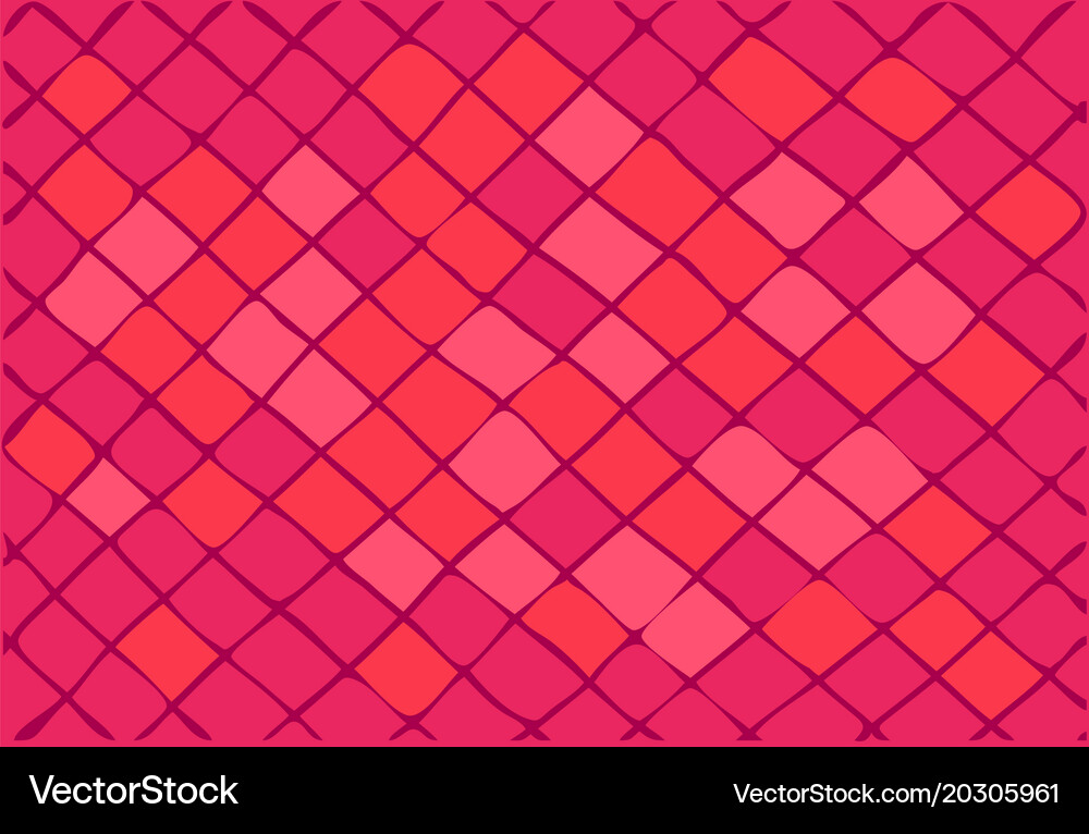 Bright pink background consisting of squares Vector Image