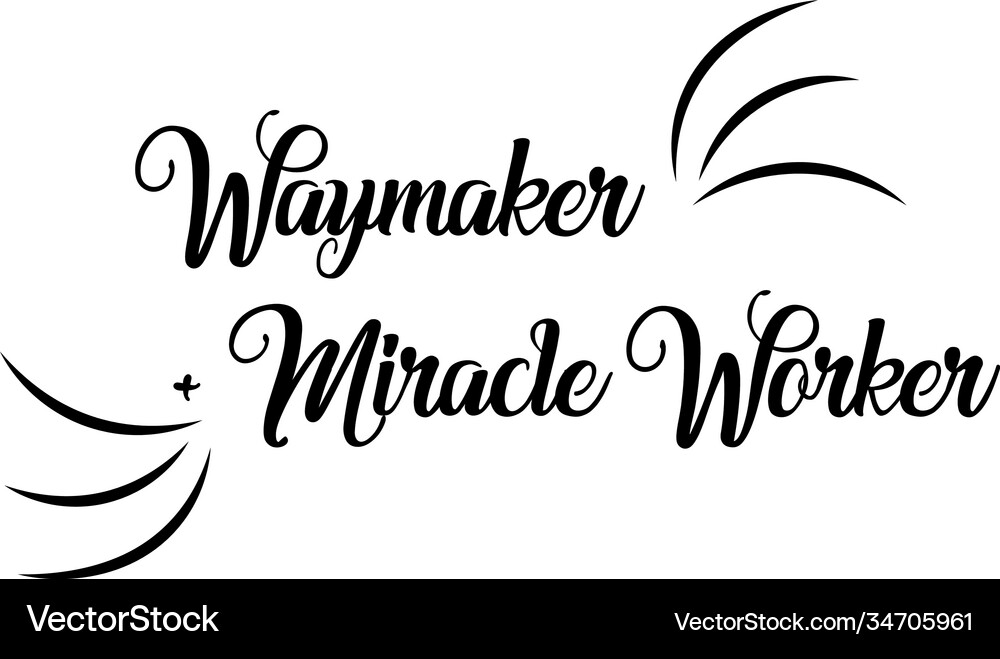 Christian quote on hope - way maker Royalty Free Vector