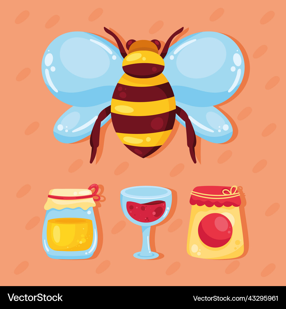 Four rosh hashanah icons Royalty Free Vector Image