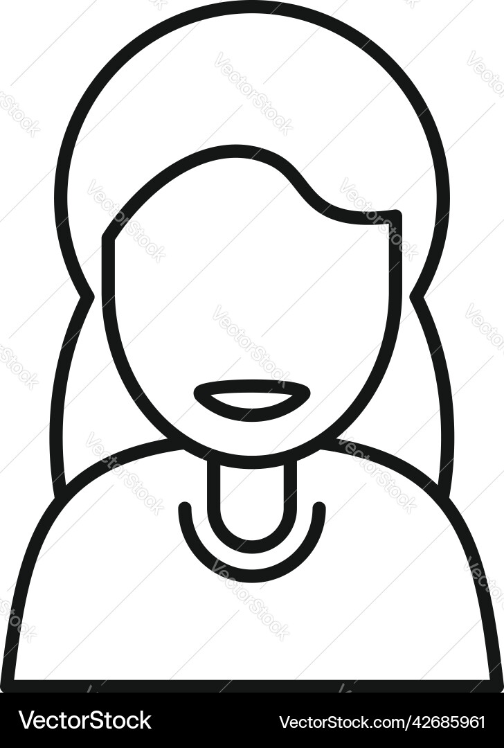 Happy people icon outline person group Royalty Free Vector