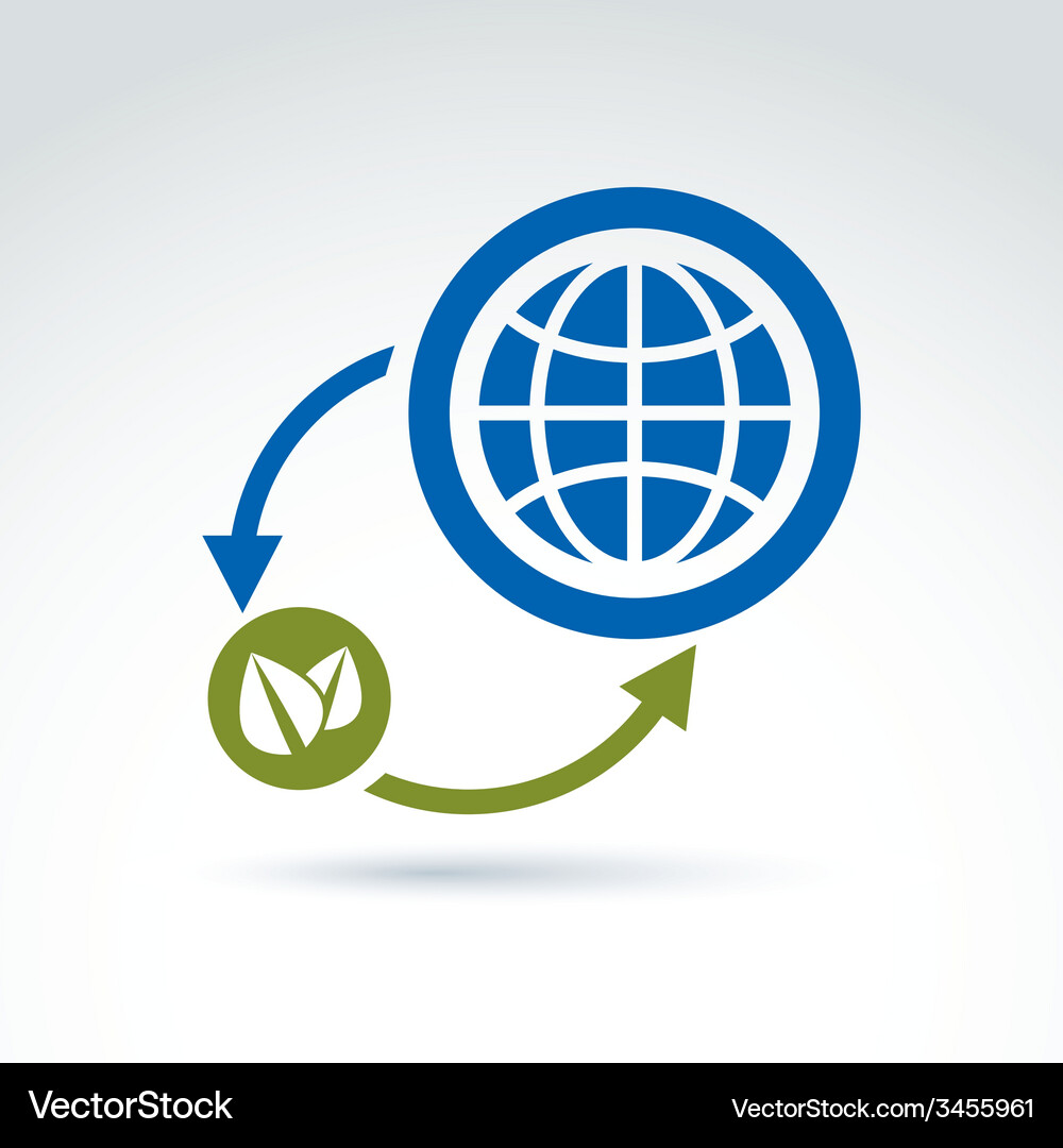 Nature and earth connection symbol conceptual Vector Image