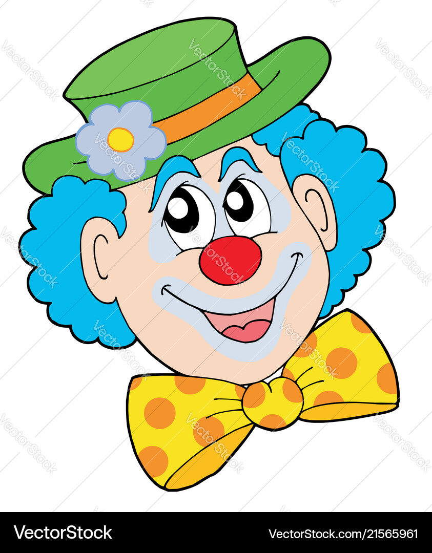 Portrait of clown Royalty Free Vector Image - VectorStock