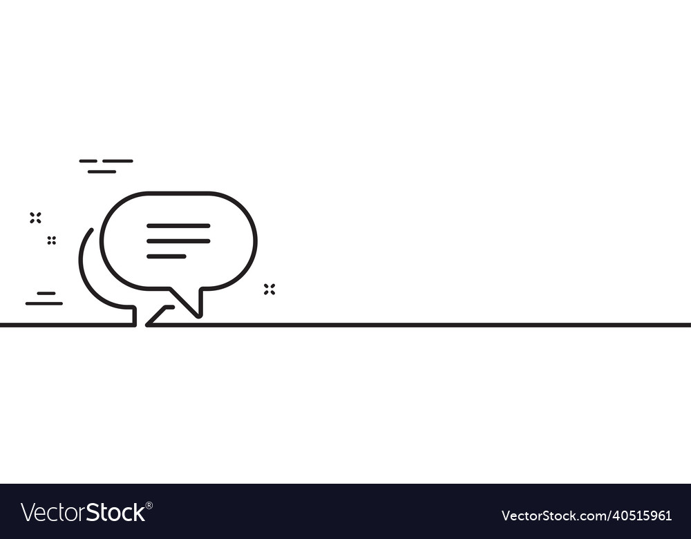 Text message line icon chat comment sign speech Vector Image