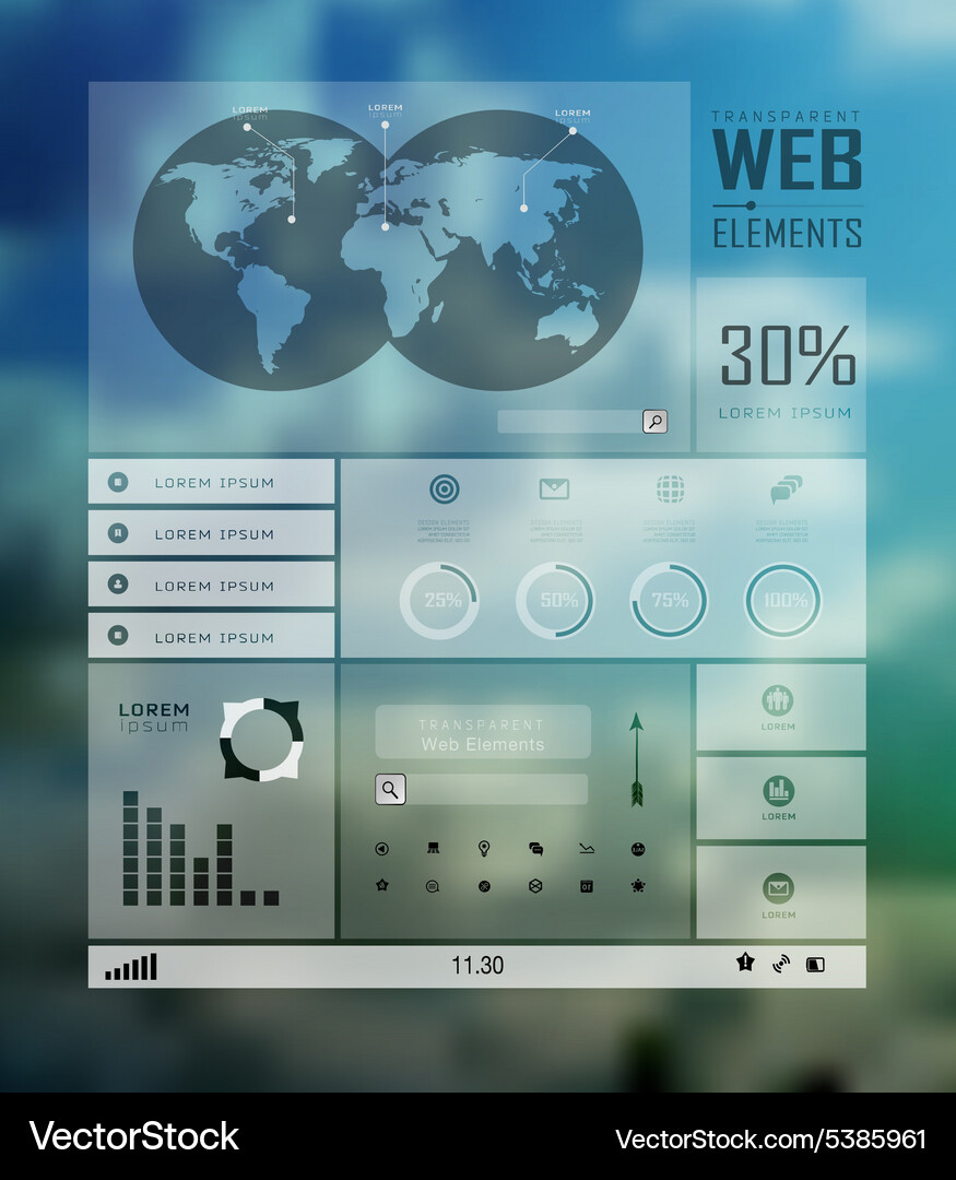 Transparent business infographics shadows options Vector Image