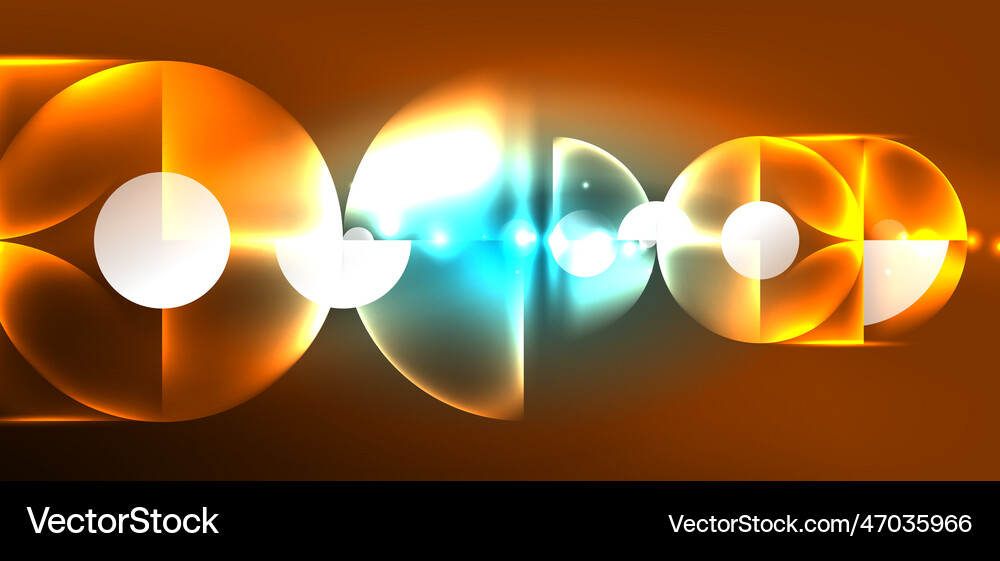 Abstract background shiny glowing neon color round