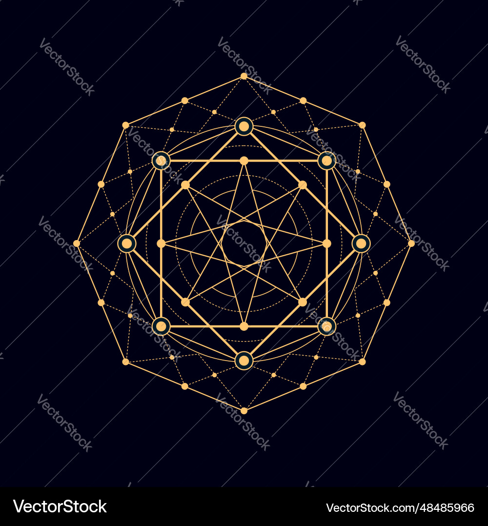 Alchemy sacred sign isolated esoteric symbol Vector Image