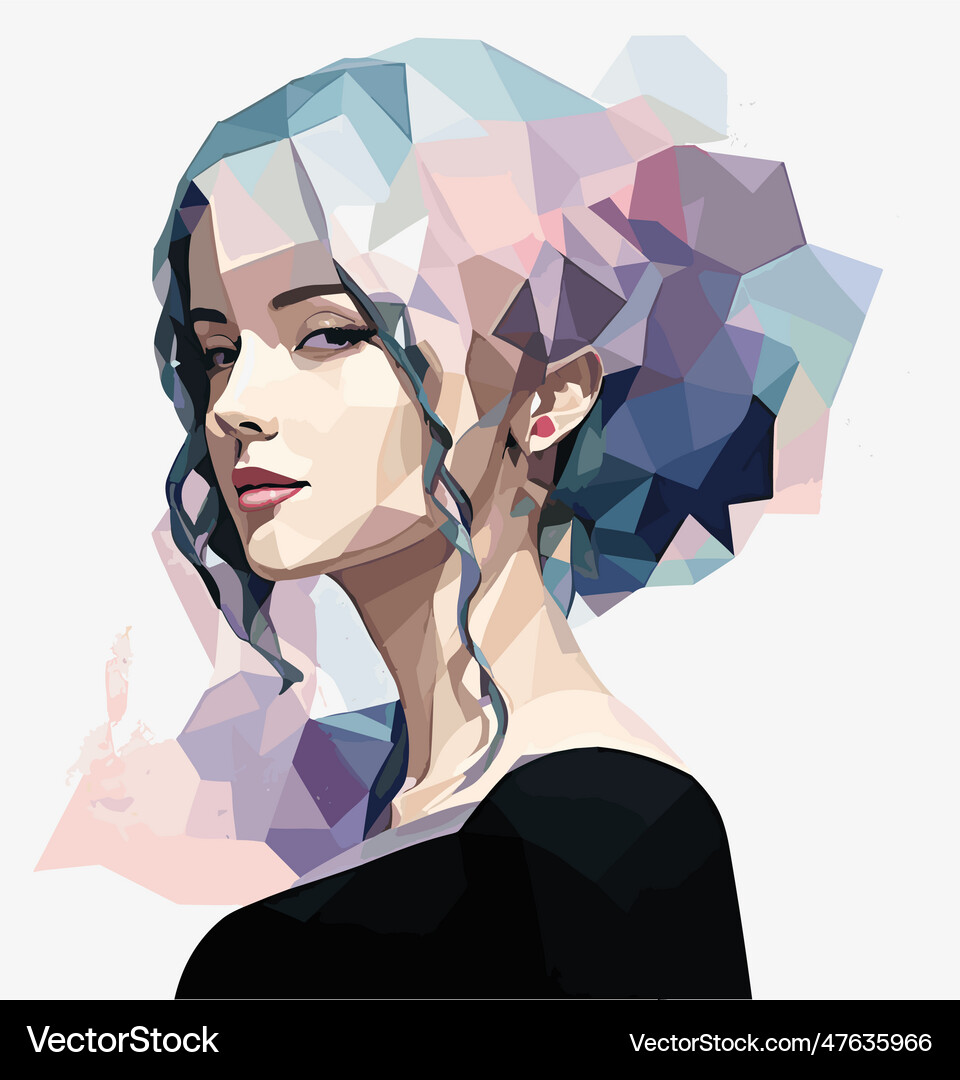 Beautiful woman isolated Royalty Free Vector Image