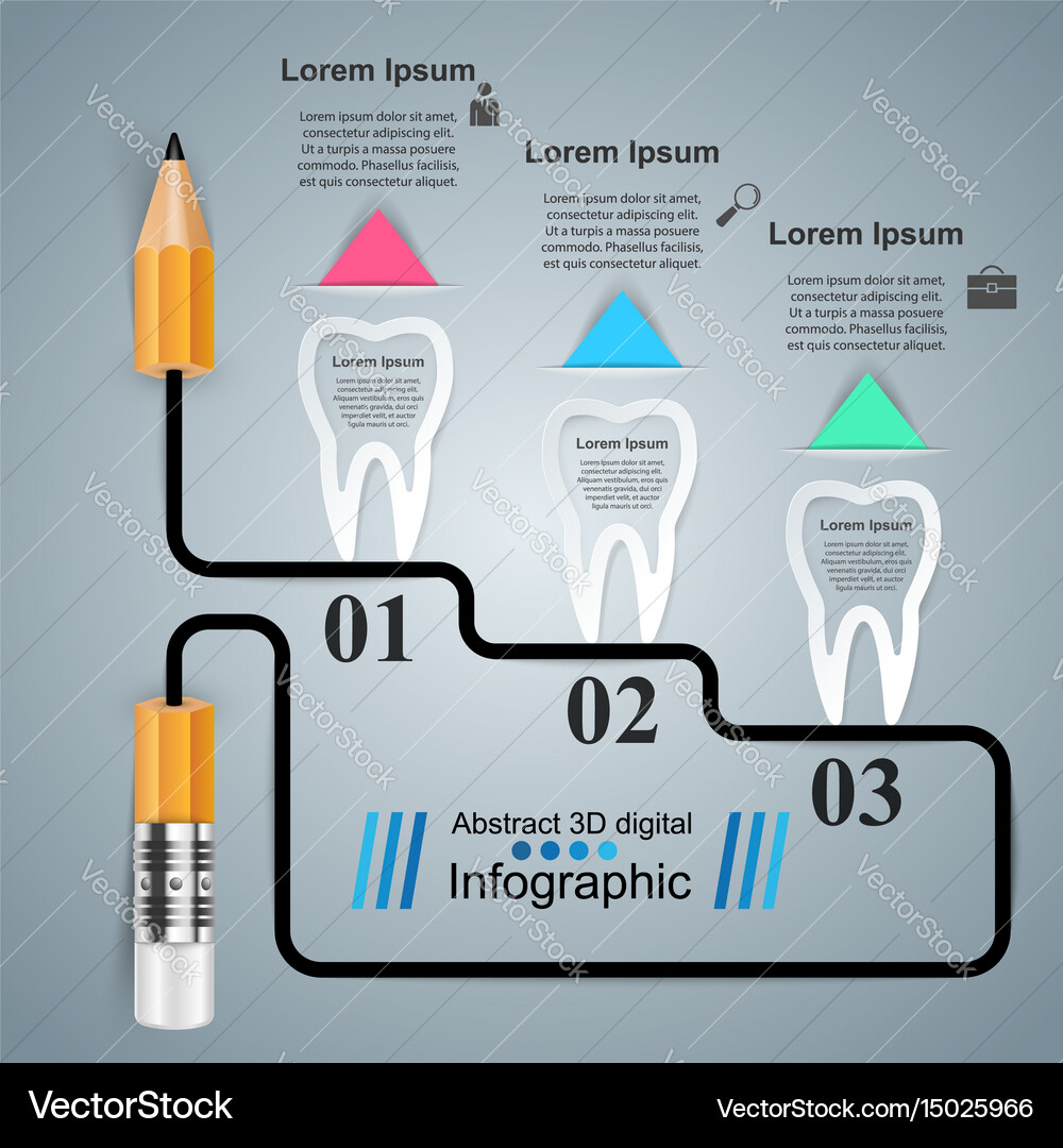 Business infographics tooth icon Royalty Free Vector Image