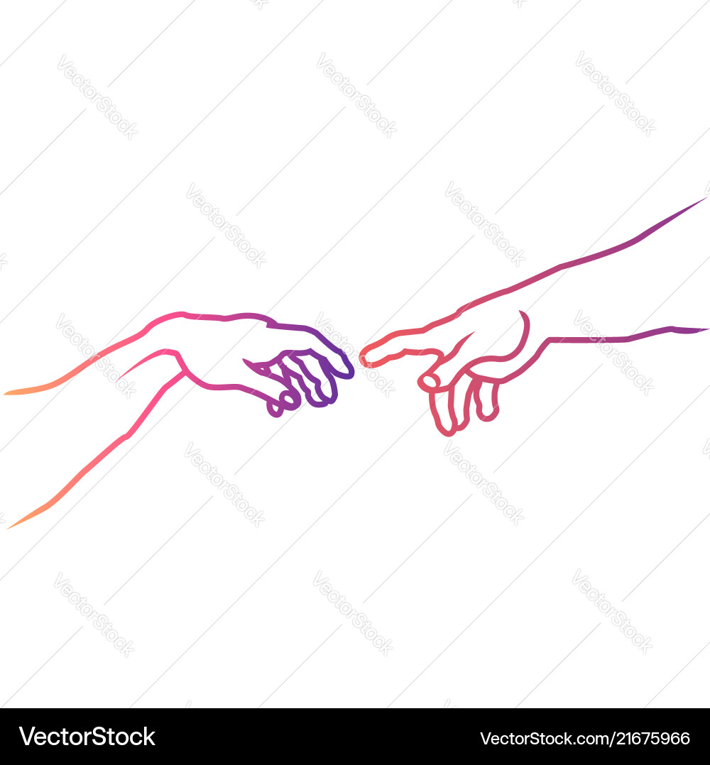 Creation of adam Royalty Free Vector Image - VectorStock