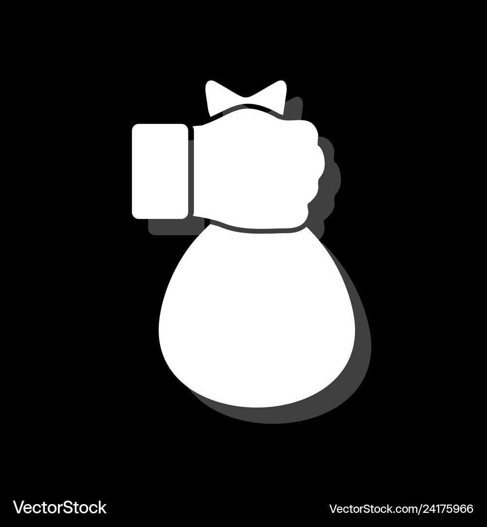 Hand giving money icon flat Royalty Free Vector Image