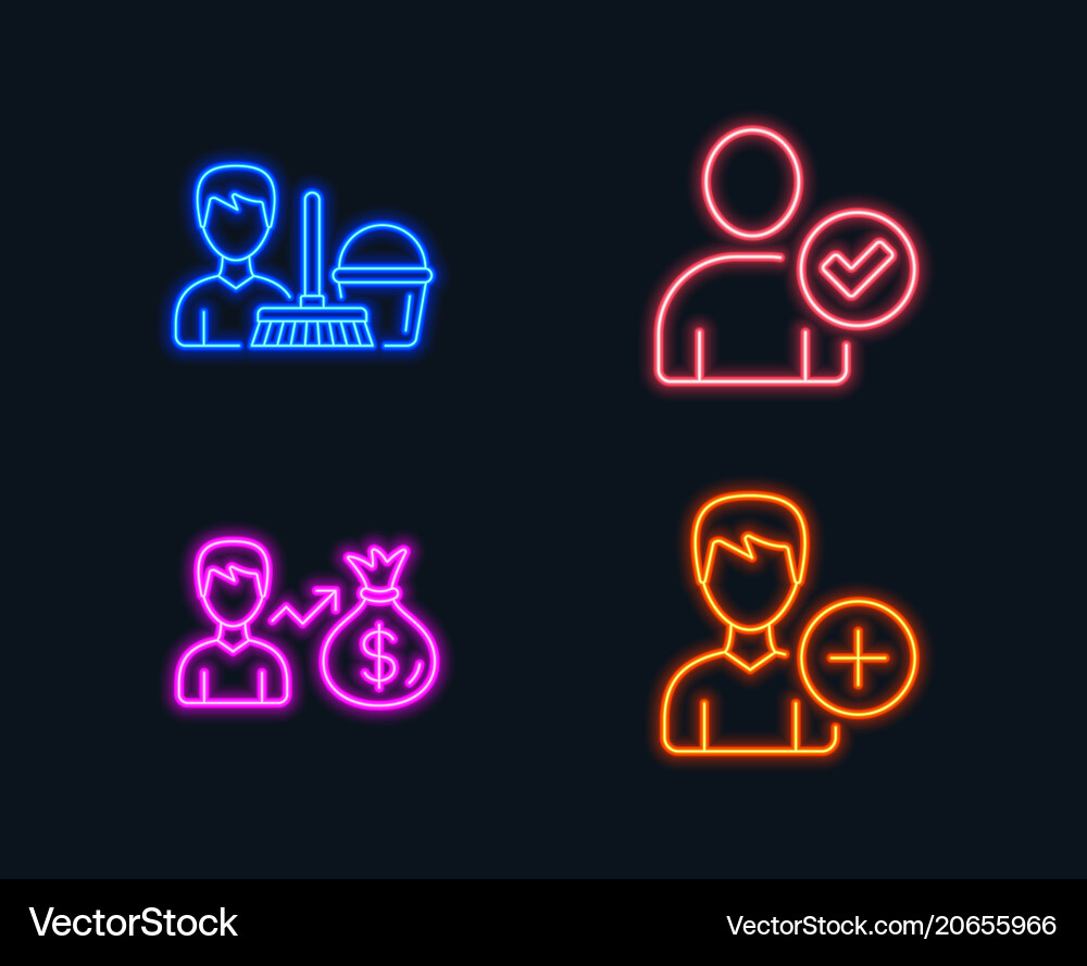 Identity confirmed cleaning service and sallary Vector Image