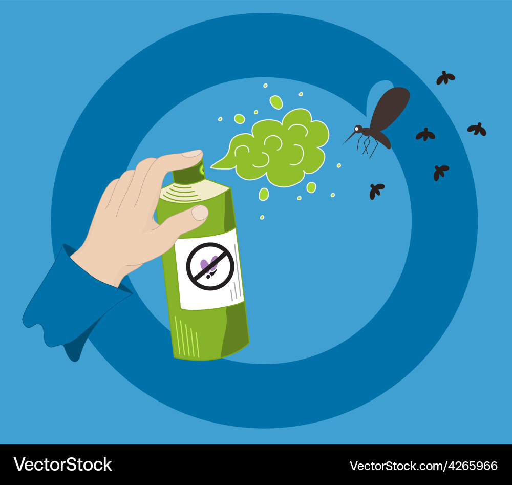 Mosquito spray Royalty Free Vector Image - VectorStock