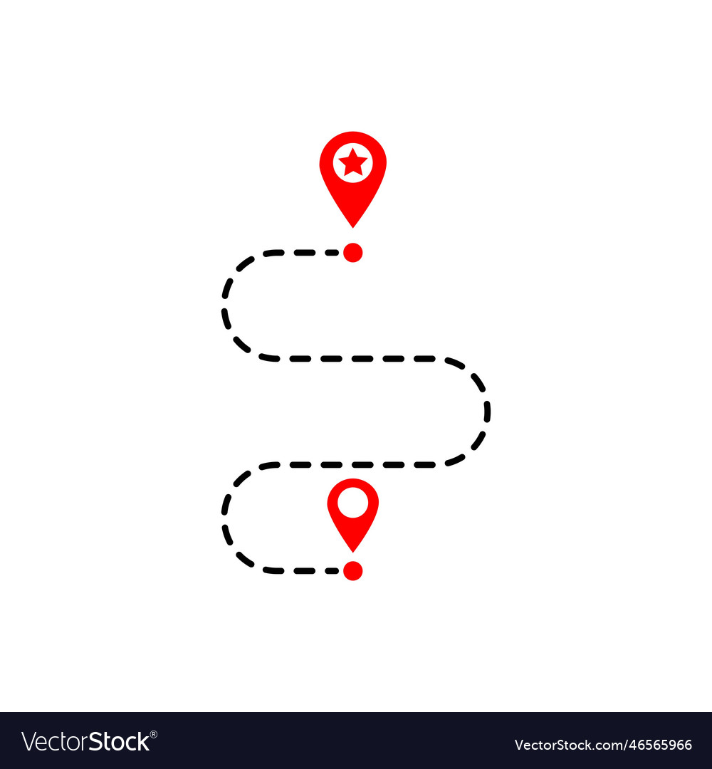 Route icon in trendy flat style isolated on grey Vector Image