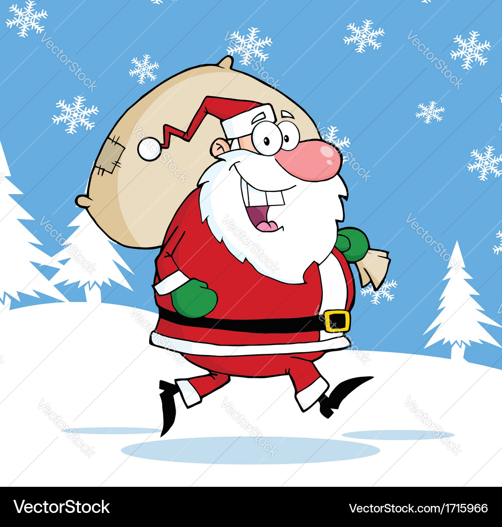 Santa christmas cartoon Royalty Free Vector Image