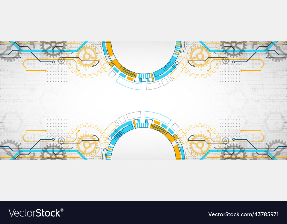 Abstract technology concept circuit board high Vector Image
