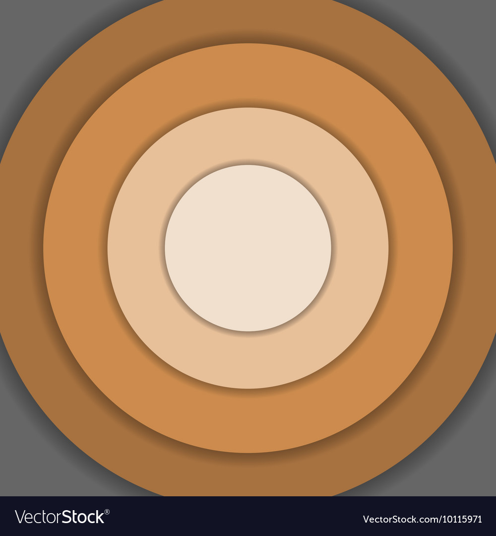 Brown circle material design background Royalty Free Vector