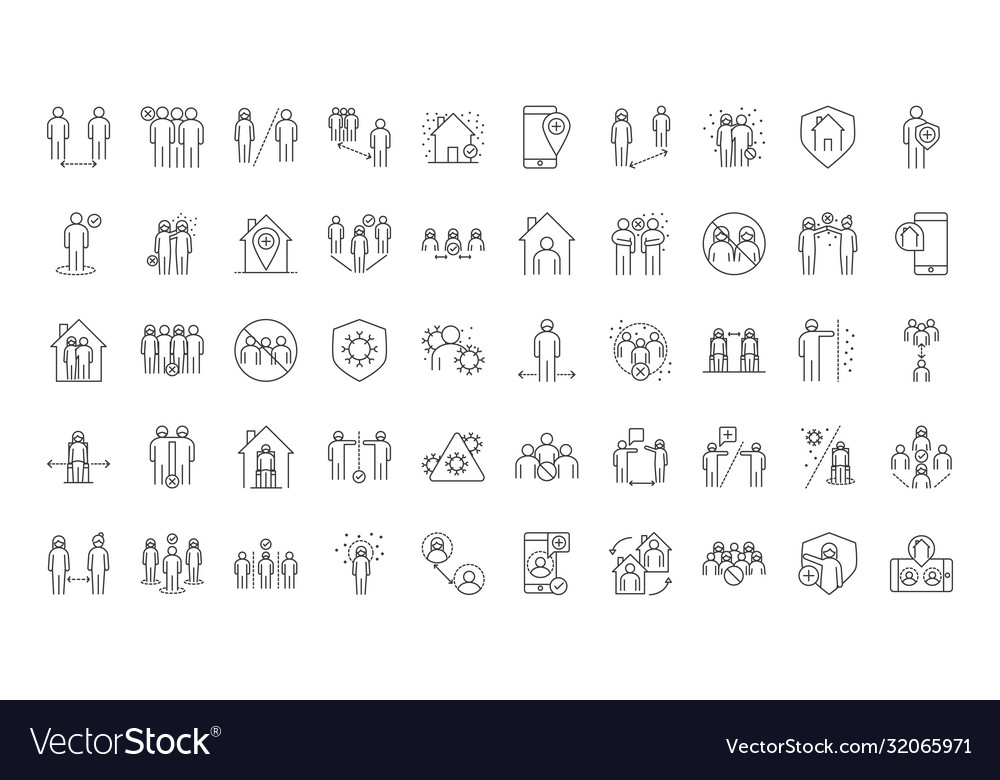 Covid 19 coronavirus social distancing prevention Vector Image