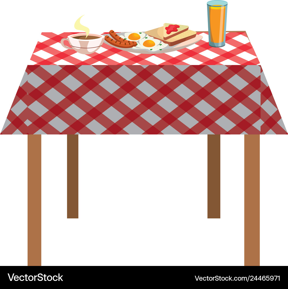 Delicious tasty breakfast cartoon Royalty Free Vector Image