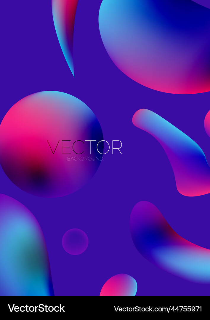 Fluid water drop shape composition abstract Vector Image