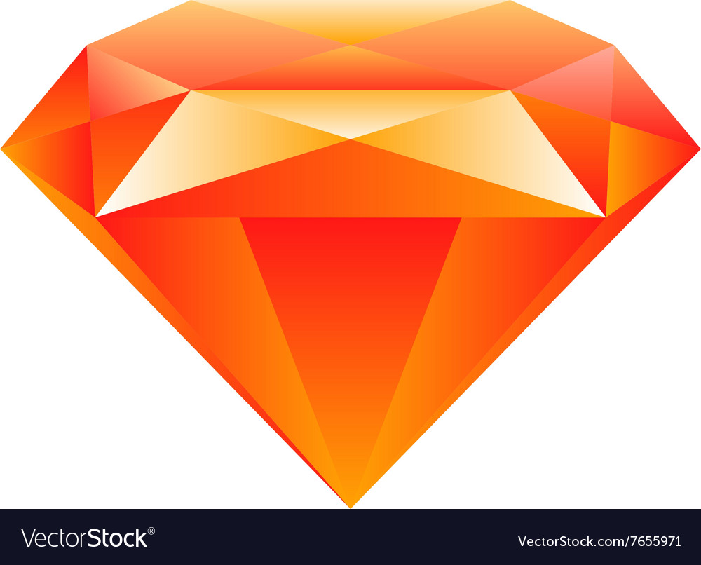 Gemstone isolated on white background Royalty Free Vector