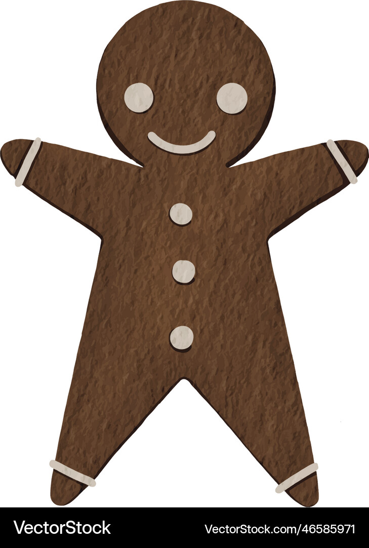 Gingerbread cartoon for decoration on bakery Vector Image