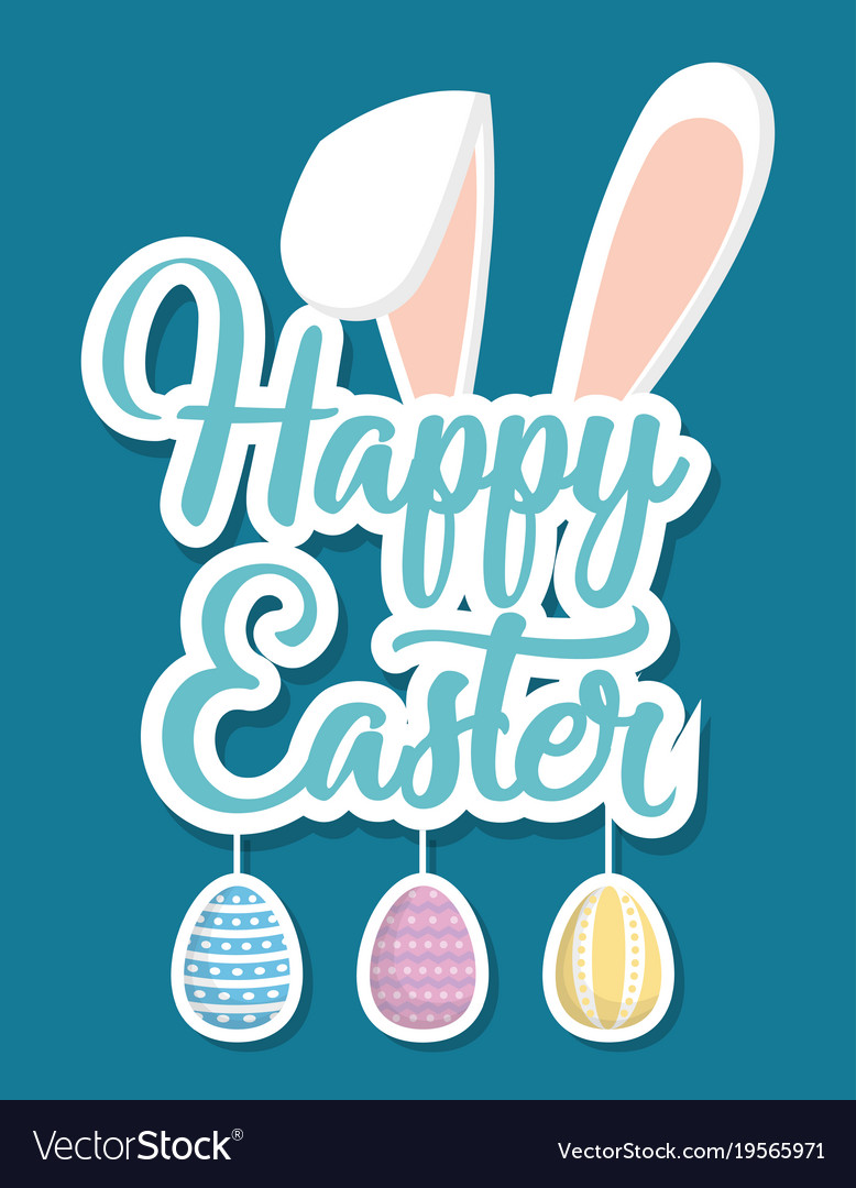 Happy easter icon image Royalty Free Vector Image