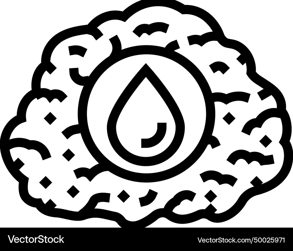 Oil sands industry line icon Royalty Free Vector Image