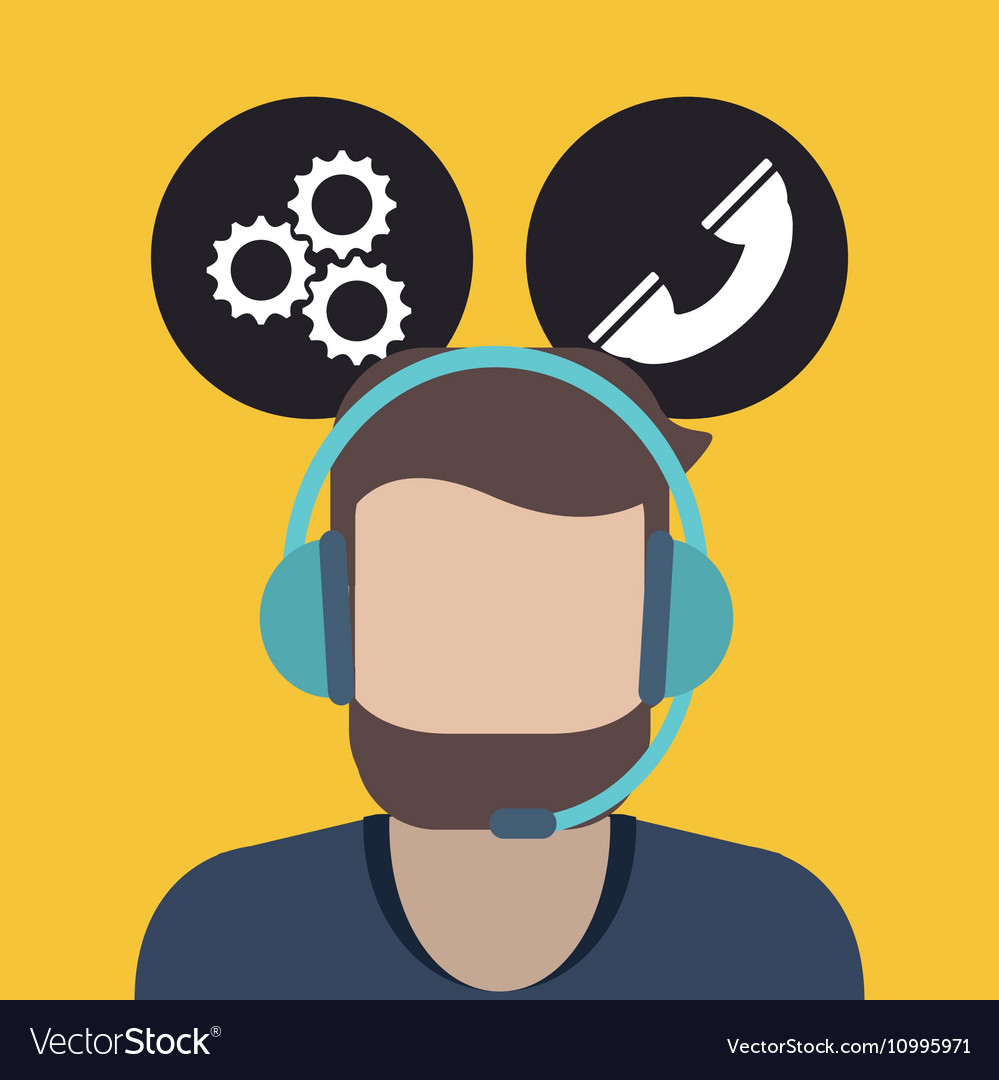 Online support or call center related icons image Vector Image