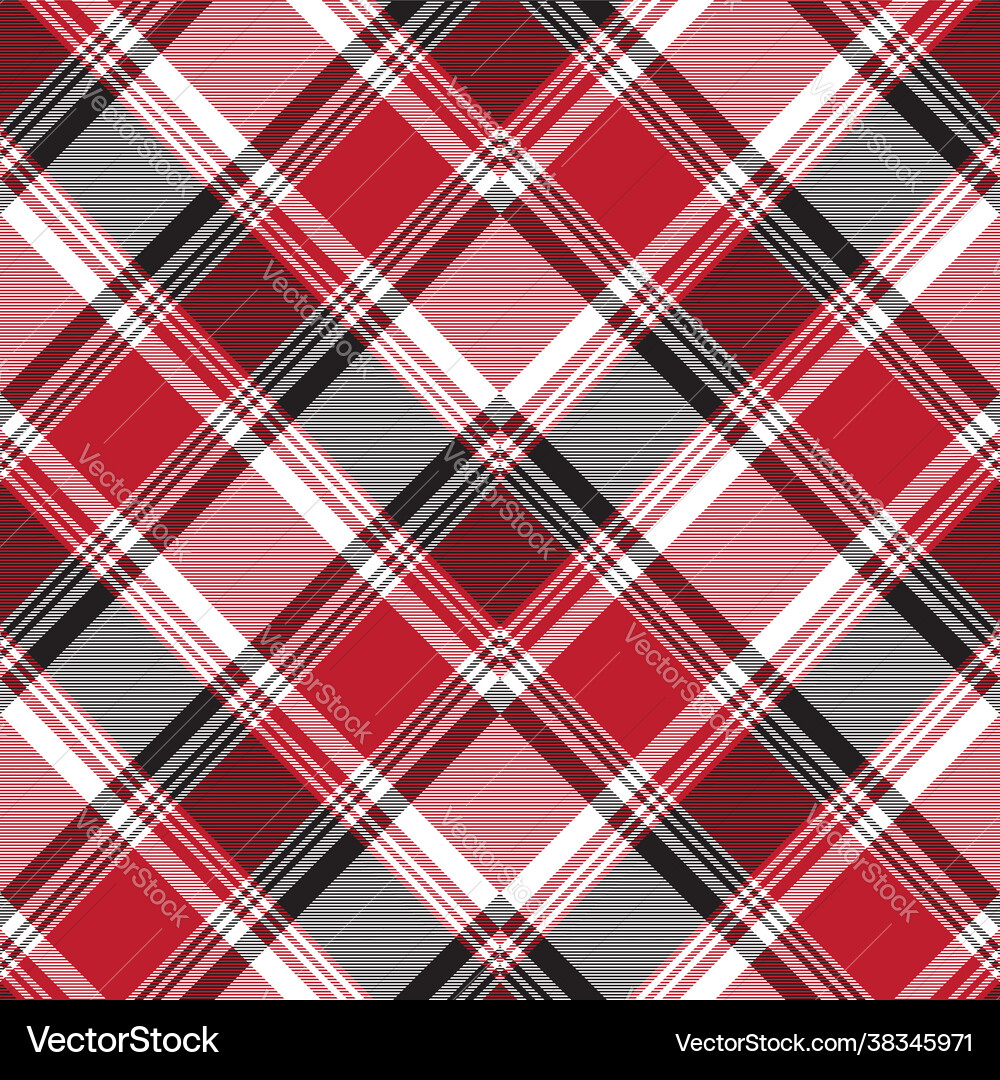 Red chevron plaid tartan textured seamless Vector Image