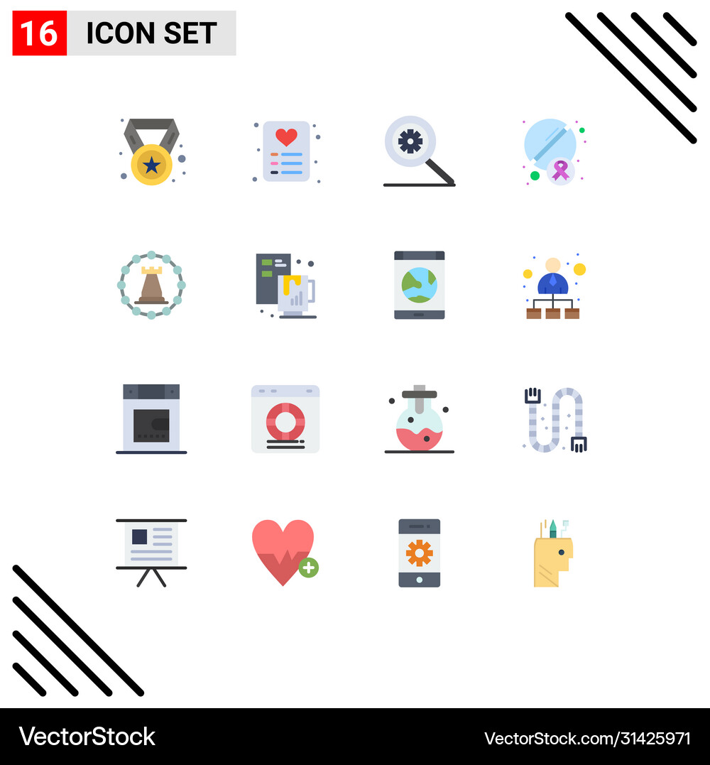 Set 16 commercial flat colors pack for rook Vector Image