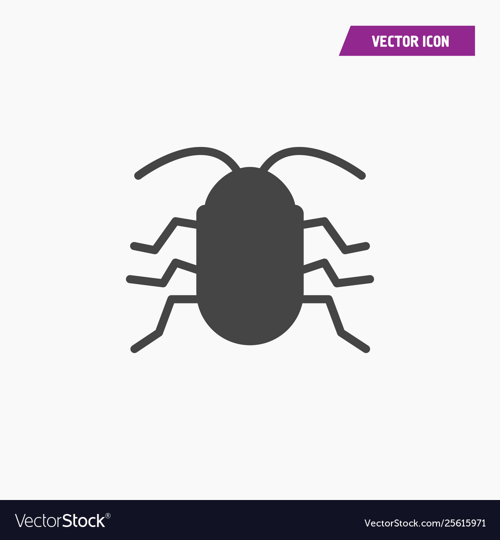 Software bug or program bug black art icon Vector Image