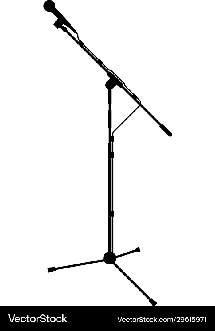 Stand microphone sound recording equipment racks Vector Image