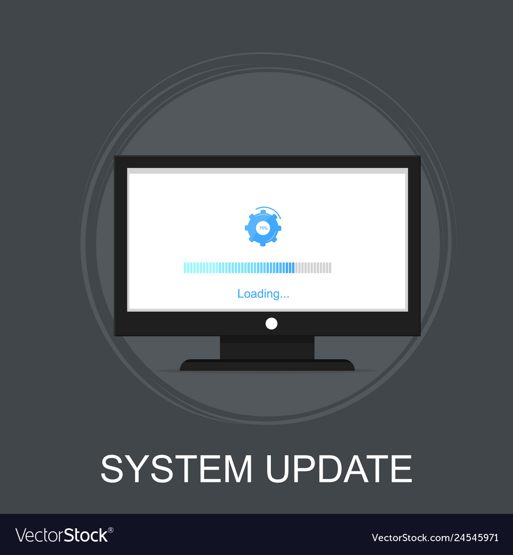 System update Royalty Free Vector Image - VectorStock