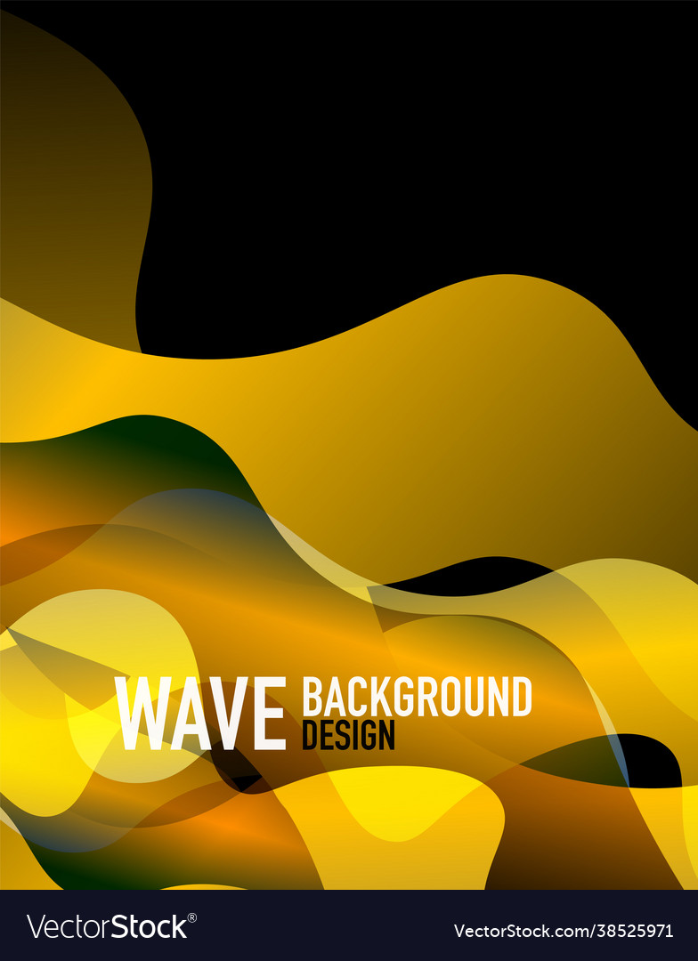Vertical fluid gradient wave abstract background Vector Image